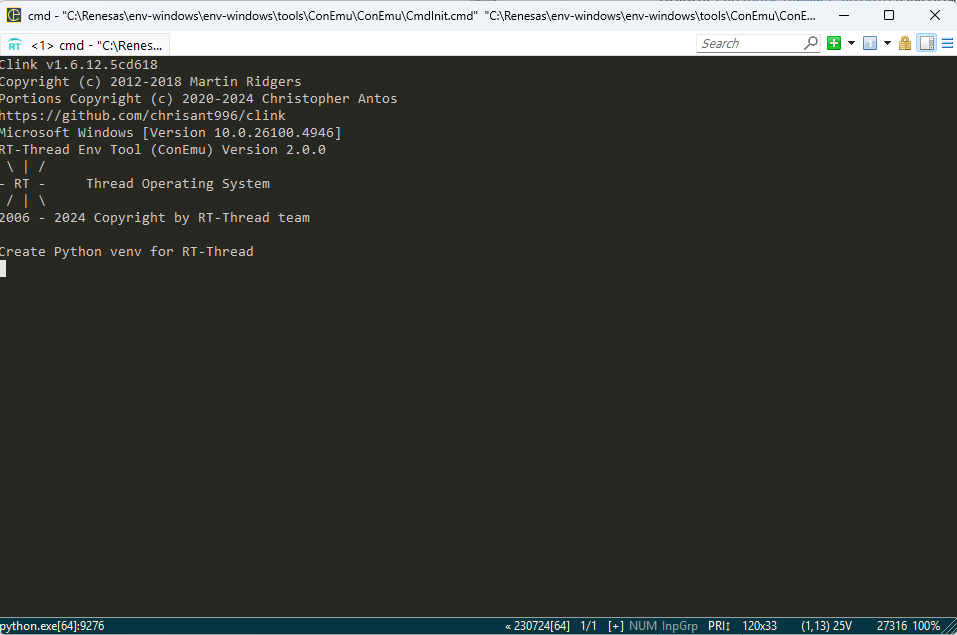 ติดตั้ง ENV Tool v2.0.0 - RT Thread Workshop MUICT 2025