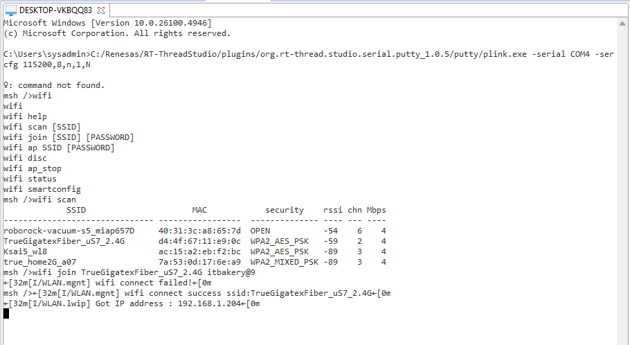 เรียนรู้ WiFi Experiment ด้วย RW007 - RT Thread Workshop MUICT 2025